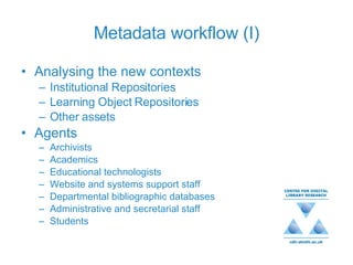 Workflows and Metadata Quality | PPT | Information Services Industry ...