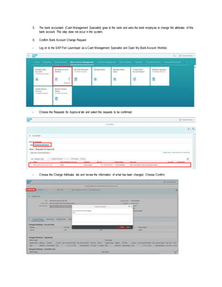 S/4 HANA Cash Management - Change Bank Account | DOCX | Business ...