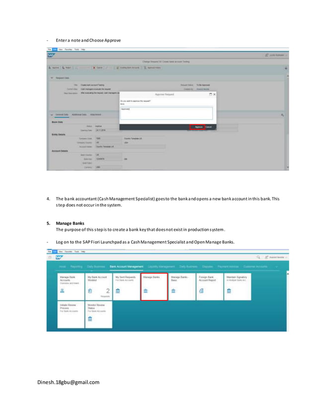 Bank Account Management - Creation of new bank account request | DOCX