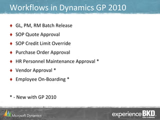 Workflows For Microsoft Dynamics GP 2010 | PDF