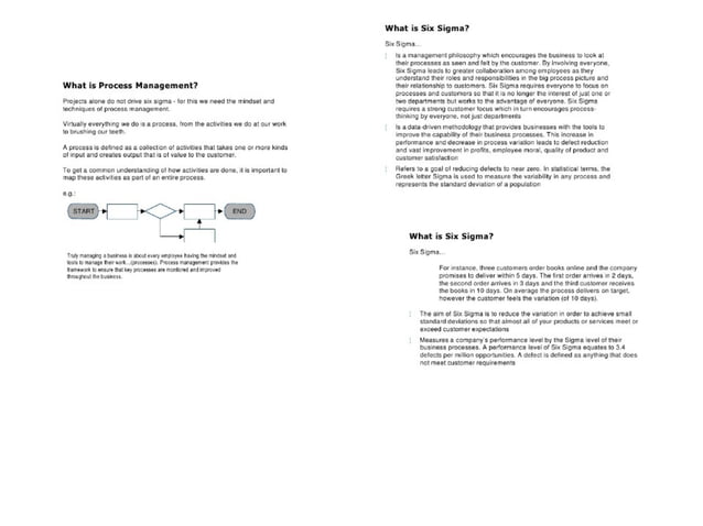 Workflow six sigma budget | PPT