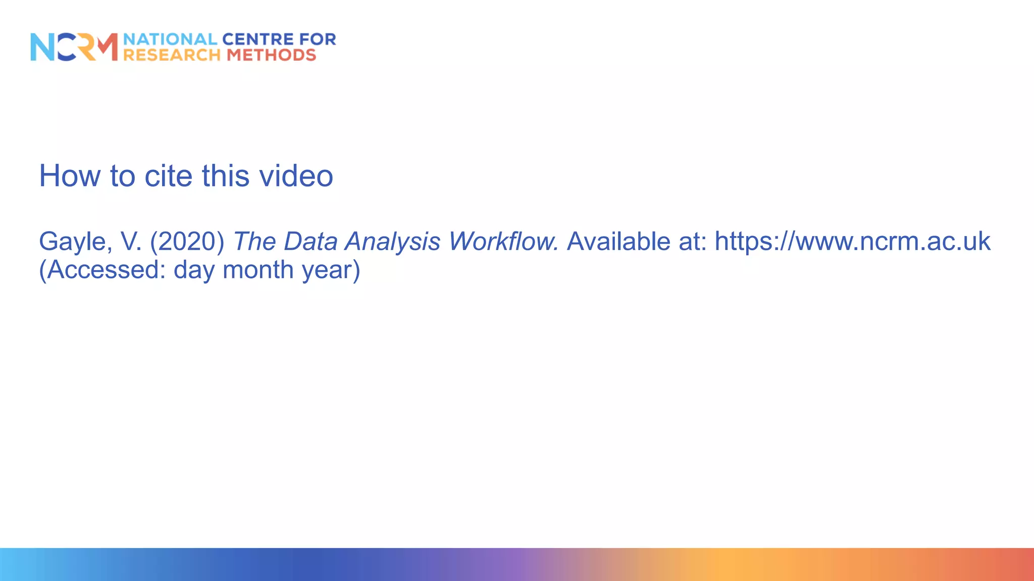 The Data Analysis Workflow | PPTX