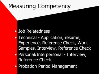 Competency Based Selection Presentation | PPT