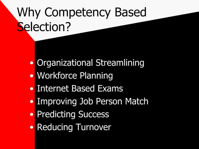 Competency Based Selection Presentation | PPT