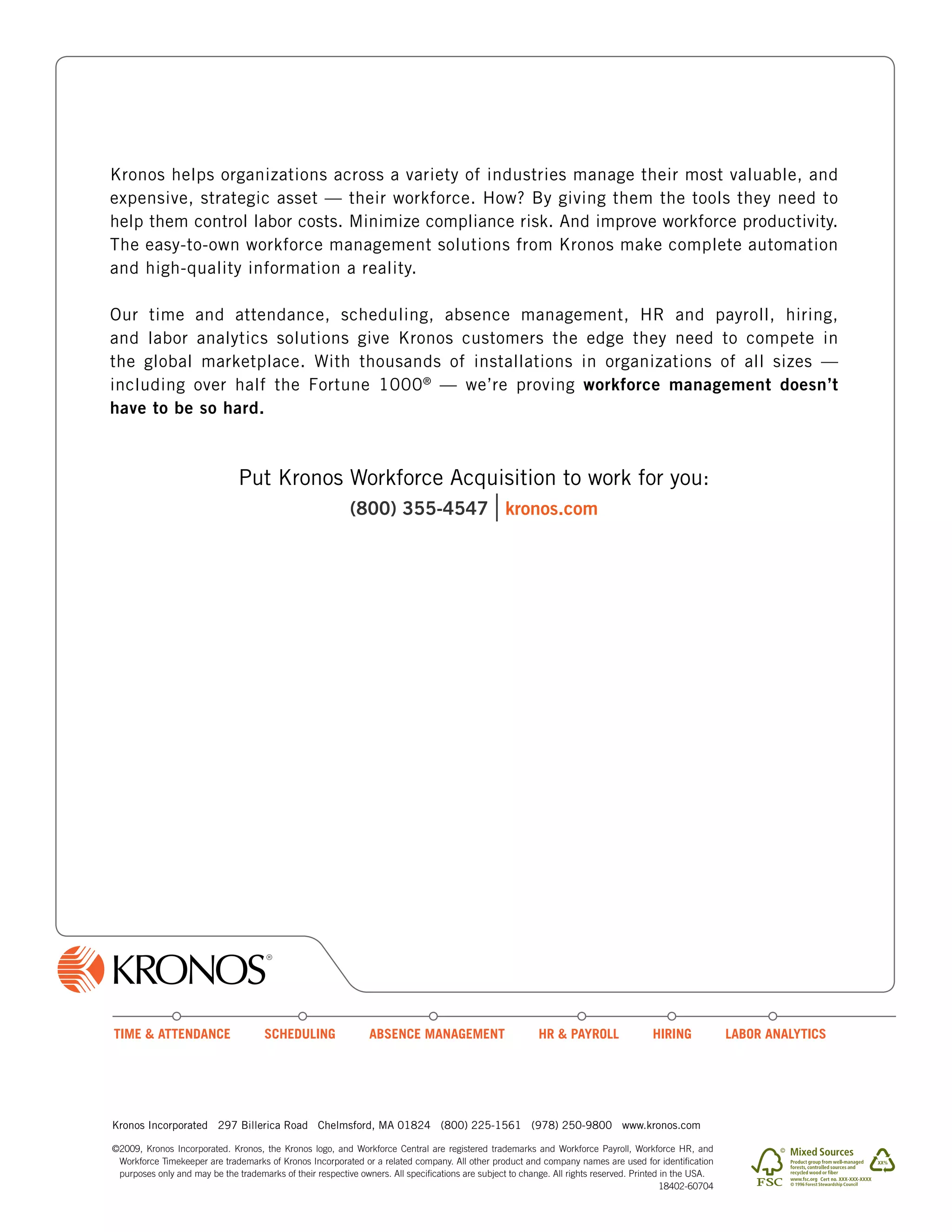 Workforce Acquisition.Brochure | PDF | Human Resources | Business