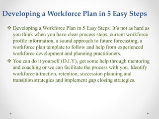 Workforce planning Development, resources and tools | PPT
