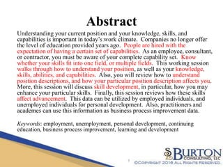 Workforce Development: Understanding Your Position and Your Knowledge ...