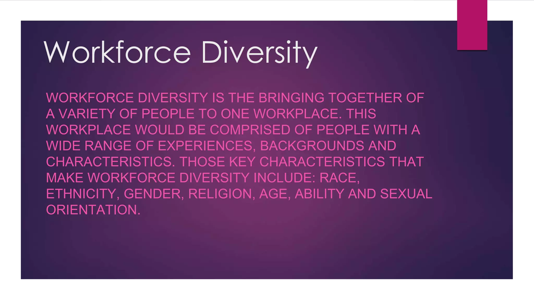 Workforce diversity | PPT