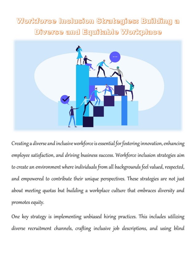 Workforce Inclusion Strategies: Building a Diverse and Equitable ...