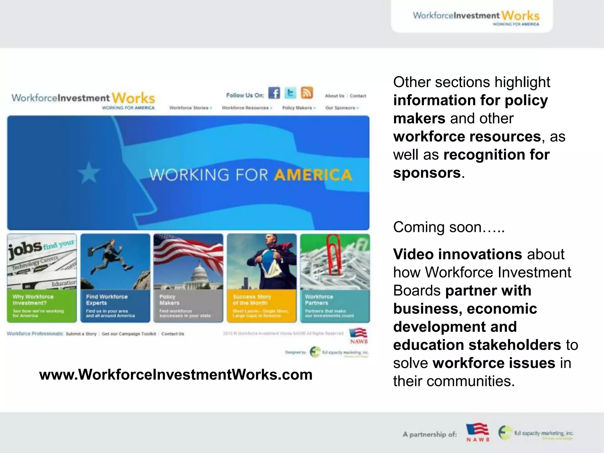 Workforce Investment Works Campaign | PPT