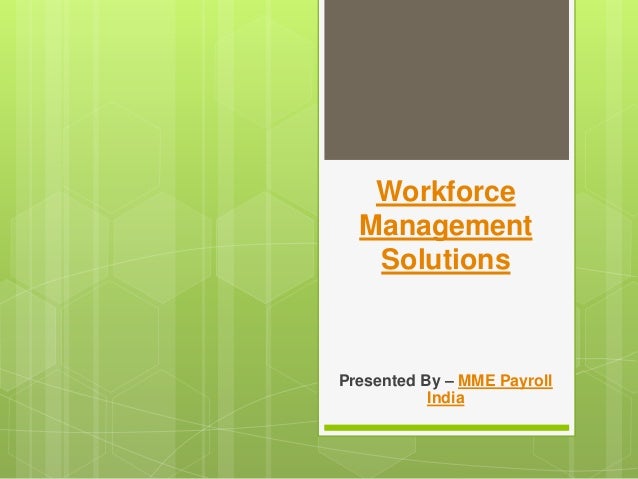 Workforce Management Solutions | PPT