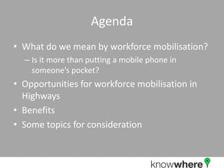 Workforce mobilisation in highways | PPTX