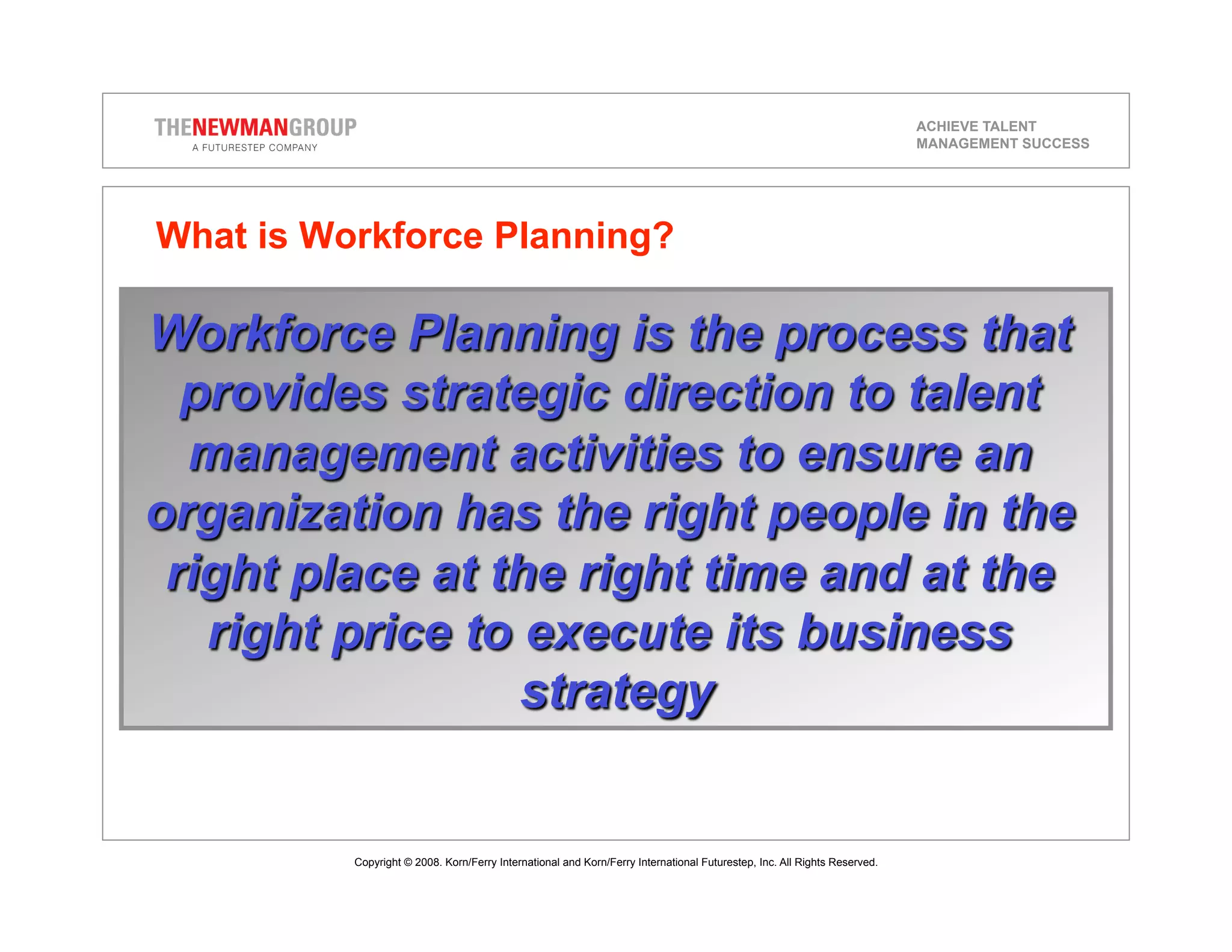 Workforce Planning | PDF
