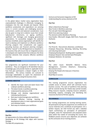 Workforce Planning and Resourcing, Dubai | PDF