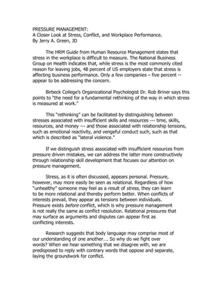 Workforce pressure | PDF