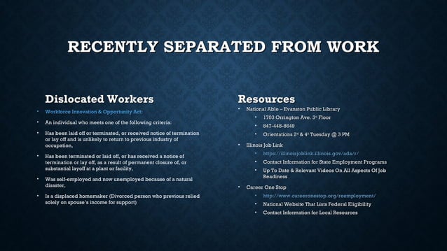 Workforce Re Entry - Overcoming Barriers | PPT