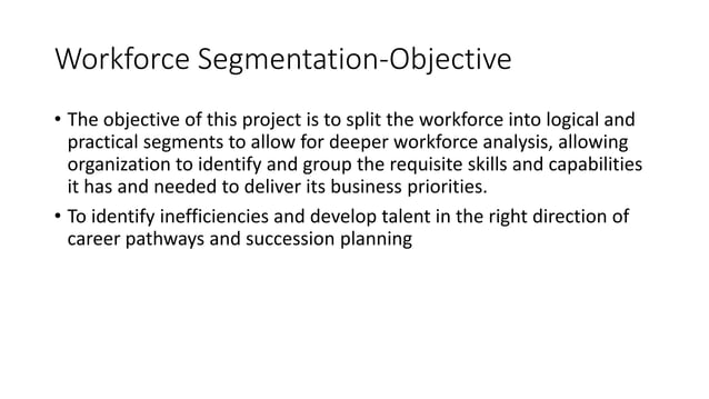 Workforce Segmentation | PPT