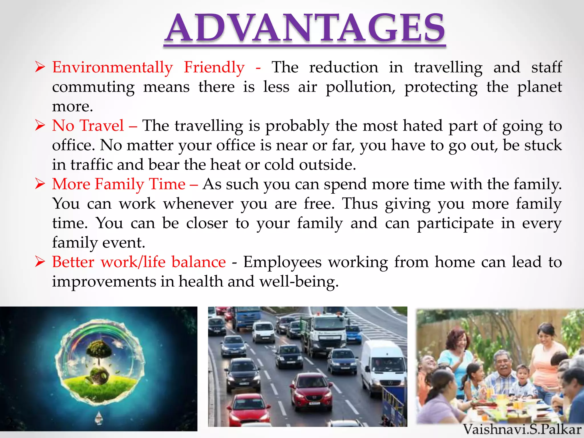 Work From Home Advantages and Disadvantages | PPTX