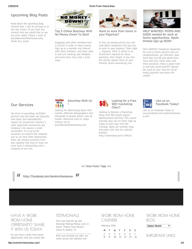 Work from home now | PDF