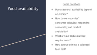 Food provenance and composition to achieve a balanced food choice | PDF