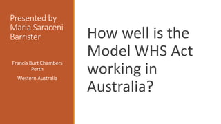 Work Health and Safety changes in Australia | PPTX