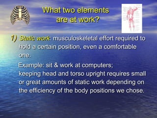 Work & health management - ergonomics | PPT