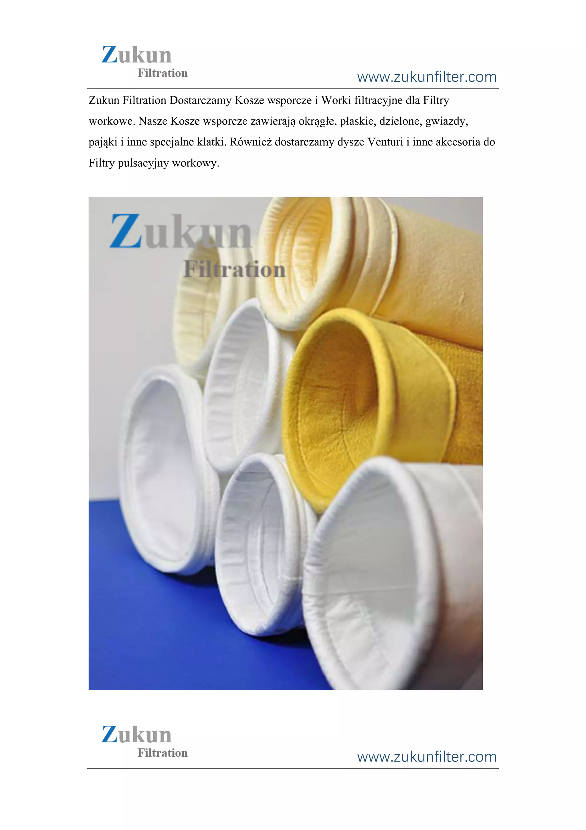 Worki filtracyjne zukun filtration | PDF