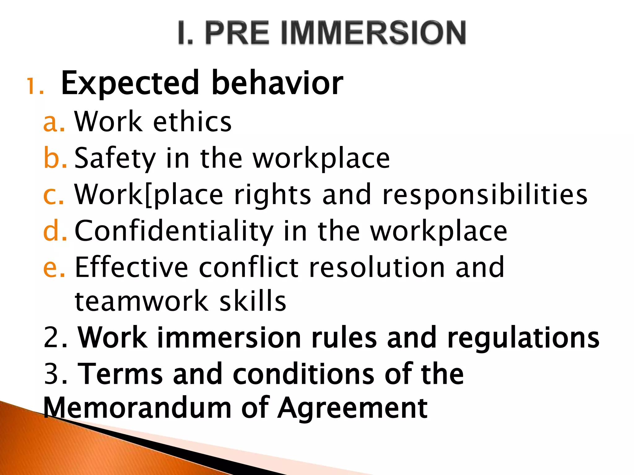 SHS- Work immersion | PPTX