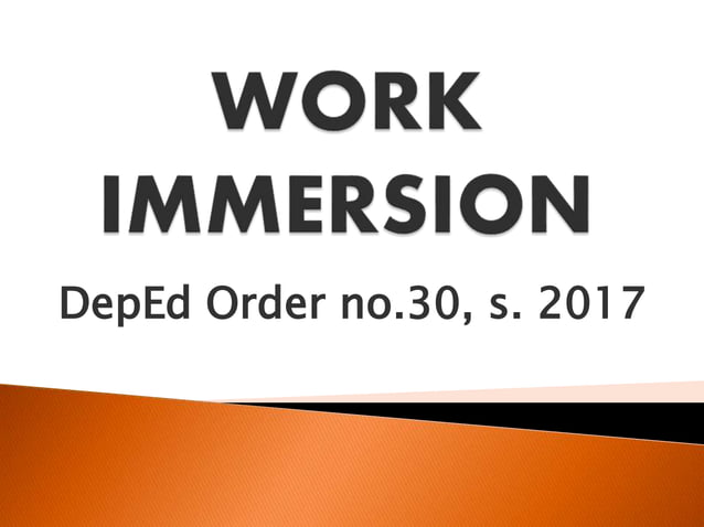 SHS- Work immersion | PPTX