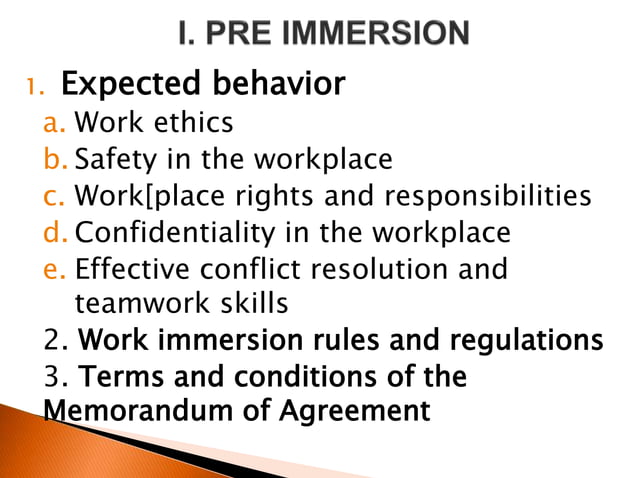 SHS- Work immersion | PPTX