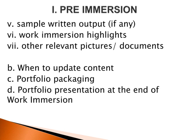 SHS- Work immersion | PPTX