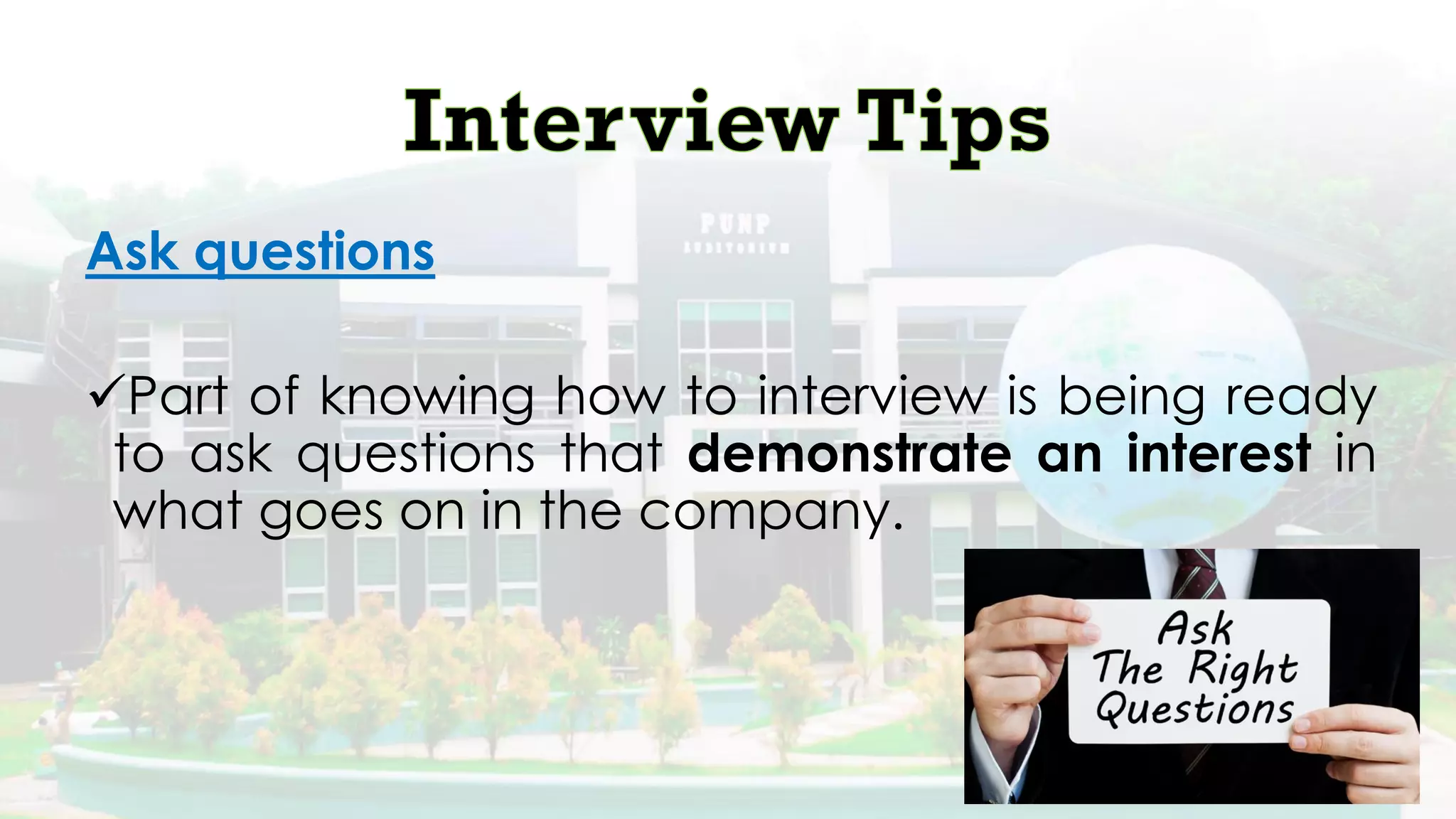 Work immersion interveiw tips | PDF