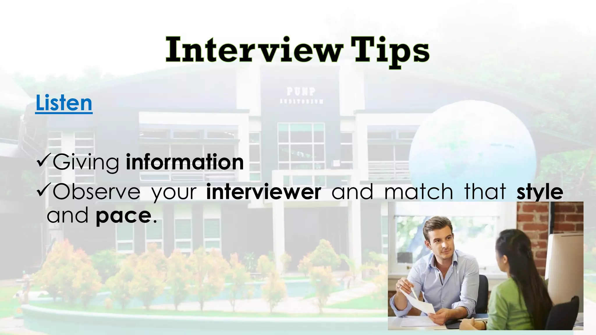 Work immersion interveiw tips | PDF