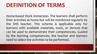 Definition of Terms-Importance of Work Immersion | PPTX