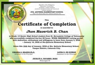 Work Immersion Certificates - SBCV (Batch 1).pptx