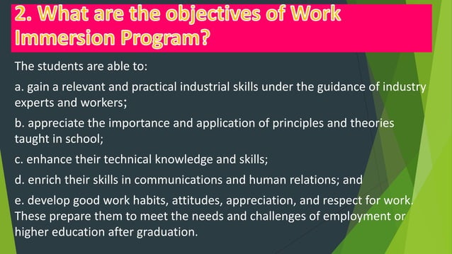 Work Immersion ppt..pptx | Resume Writing and Advice | Job Search