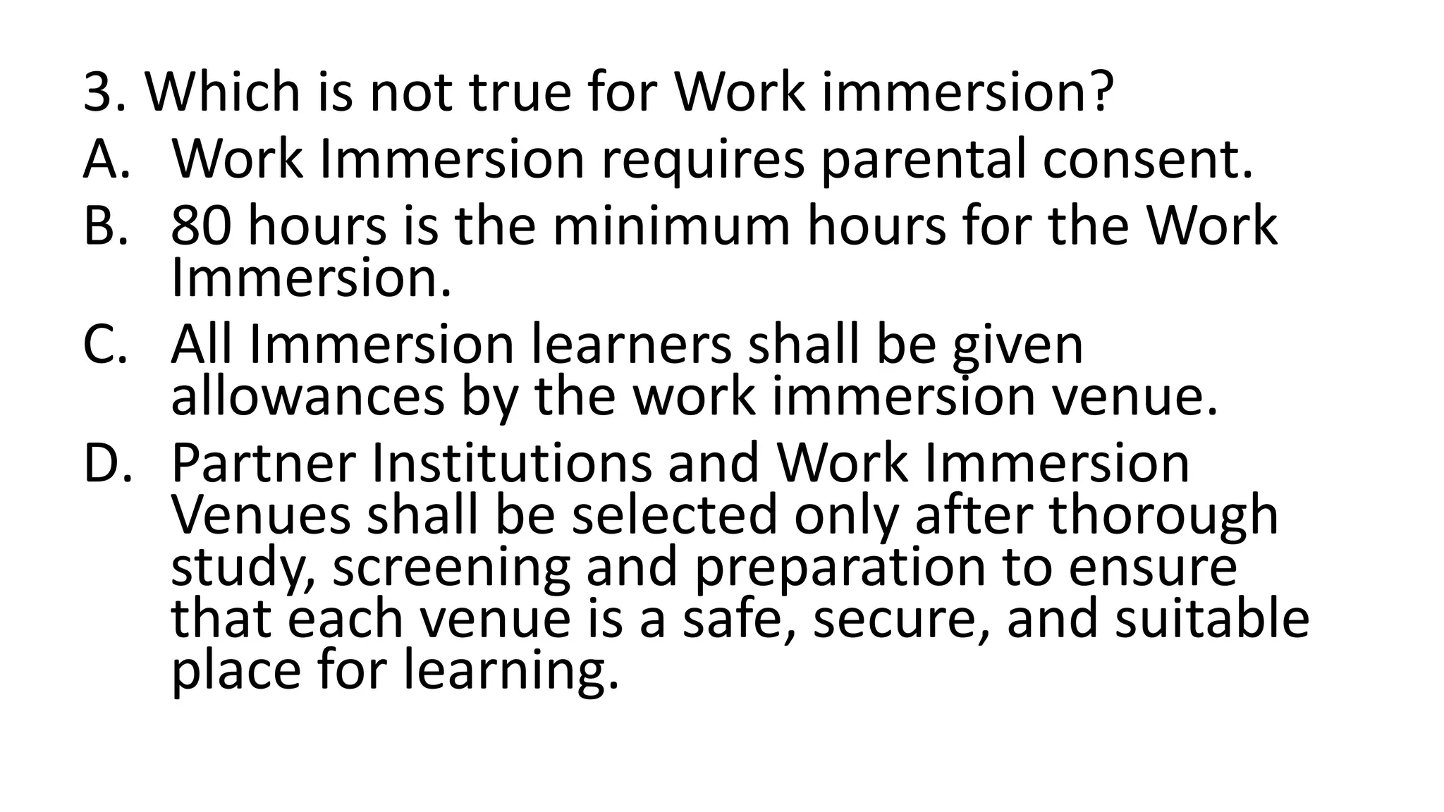 Senior High School - Work Immersion Quiz 1.pptx