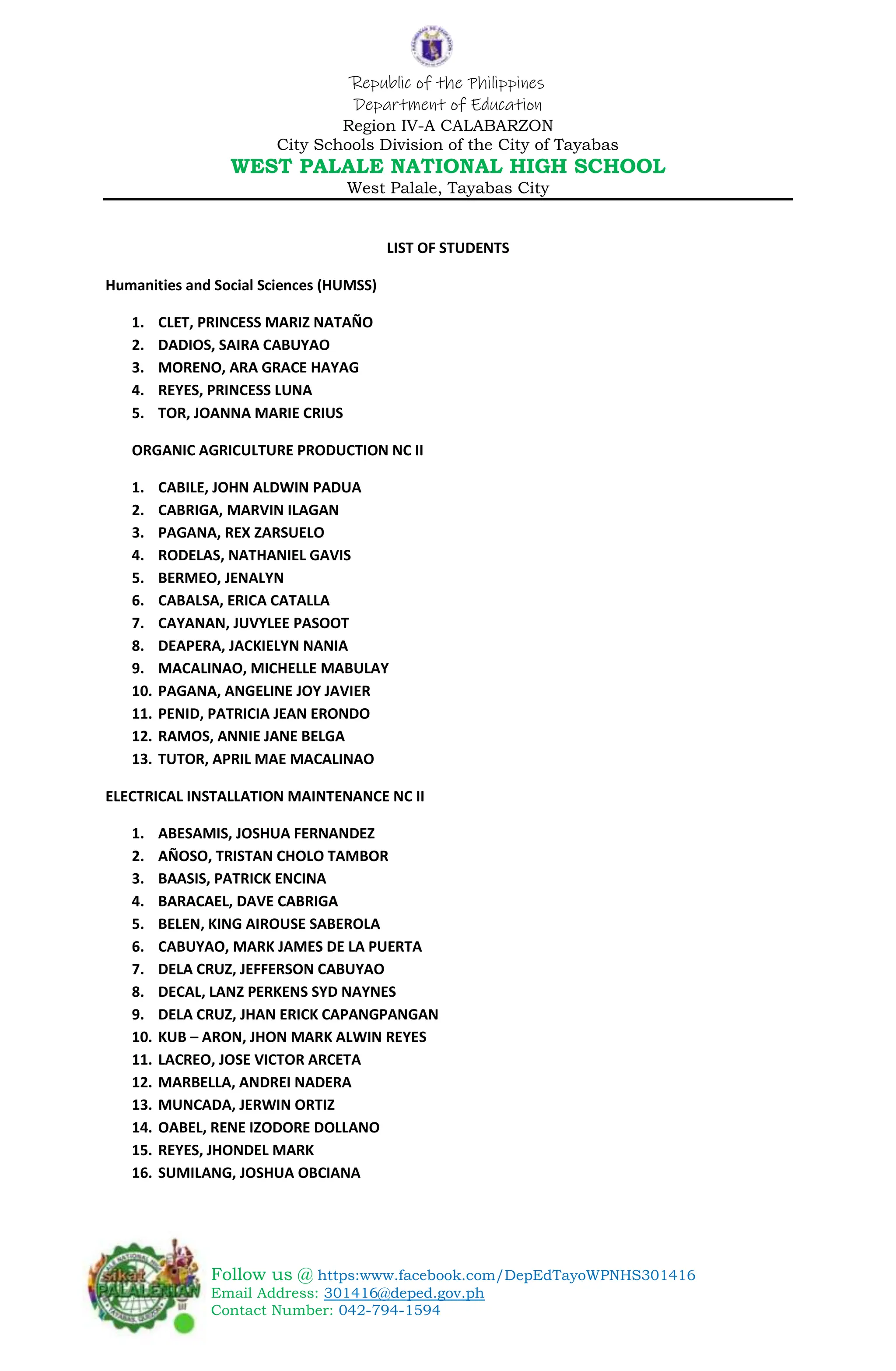 Work Immersion Request for the student o | DOCX