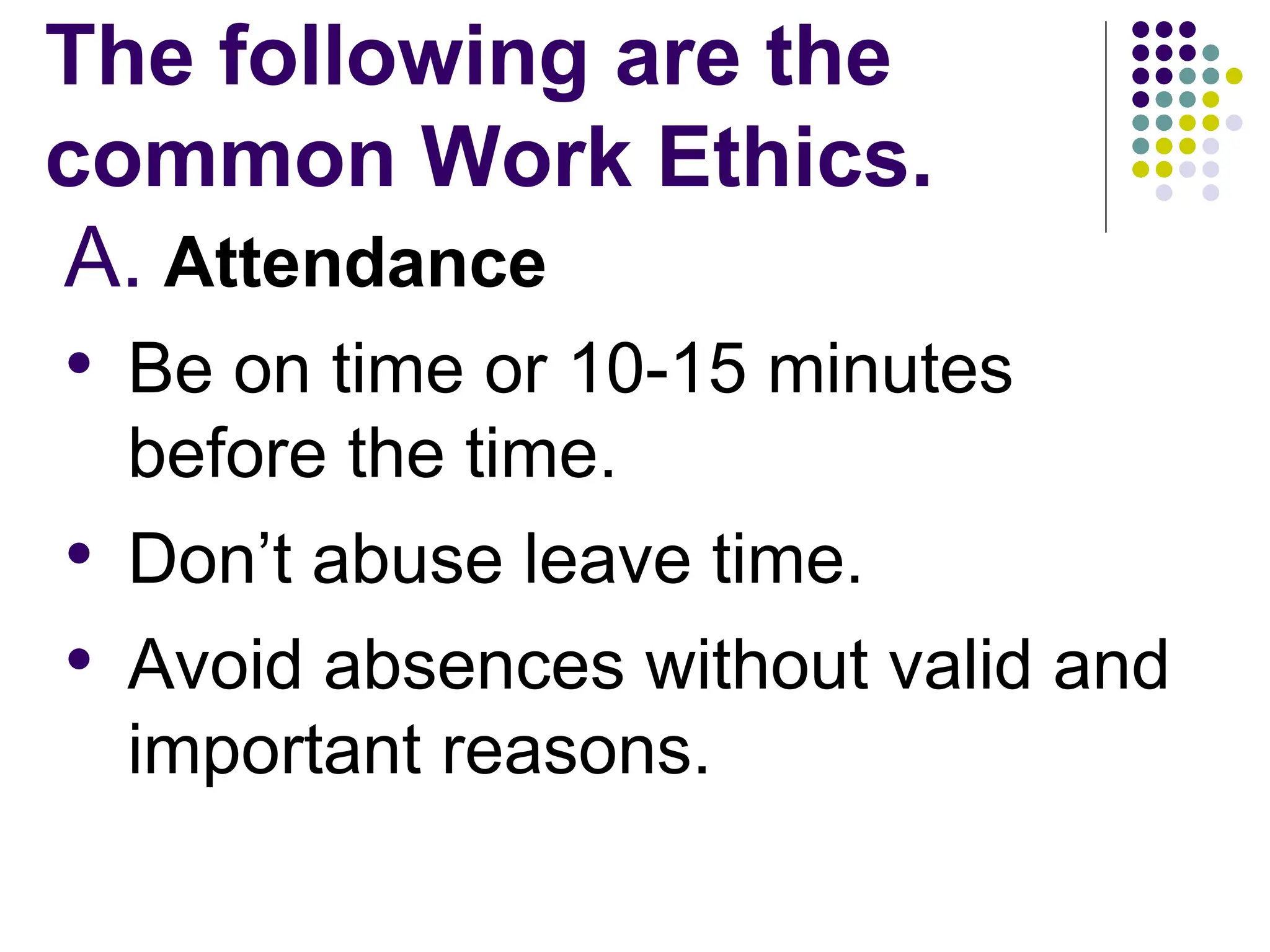 Grade 12 WORK IMMERSION Work Ethics.pptx