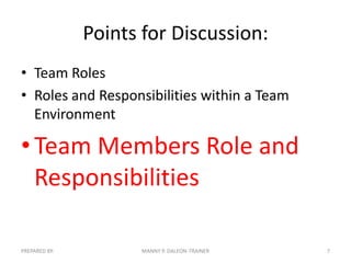 Work in a team environment | PPT
