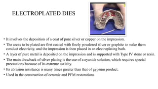 Working casts and Dies in fixed dental prosthesis | PPTX