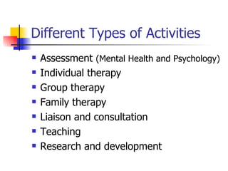 Working As A Clinical Psychologist | PPT