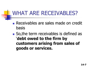 Receivable Management.Working capital-management | PPSX