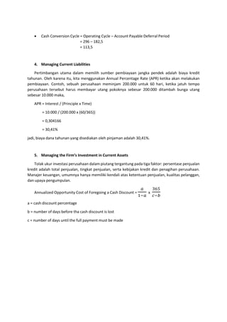 Working-capital management/abshor.marantika/Dita Nakhreza/3-03 | PDF