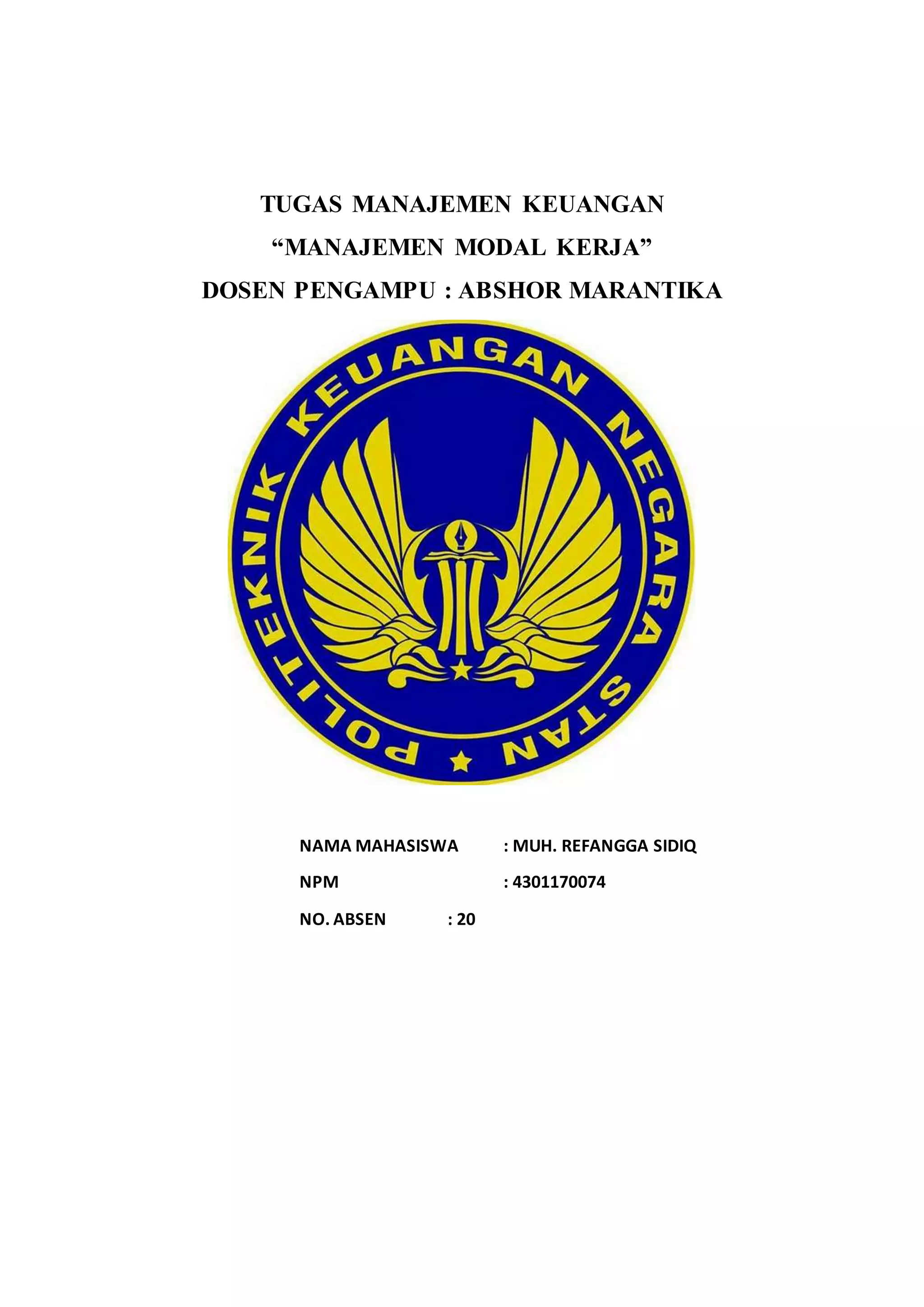 Working-capital management/Abshor.Marantika/muhammad refangga/3-04 | DOCX