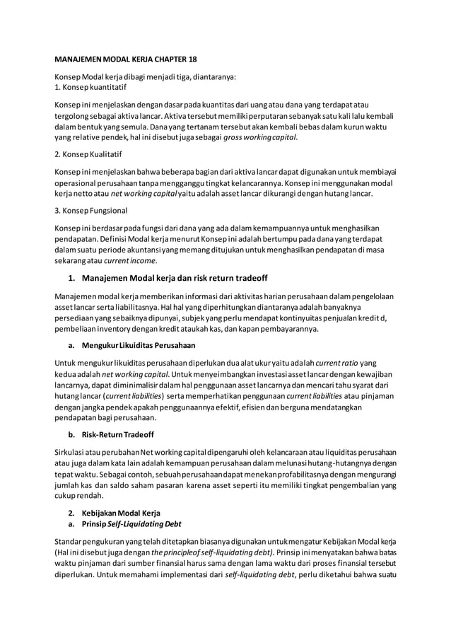 Working-capital management/Abshor.Marantika/muhammad refangga/3-04 | PDF