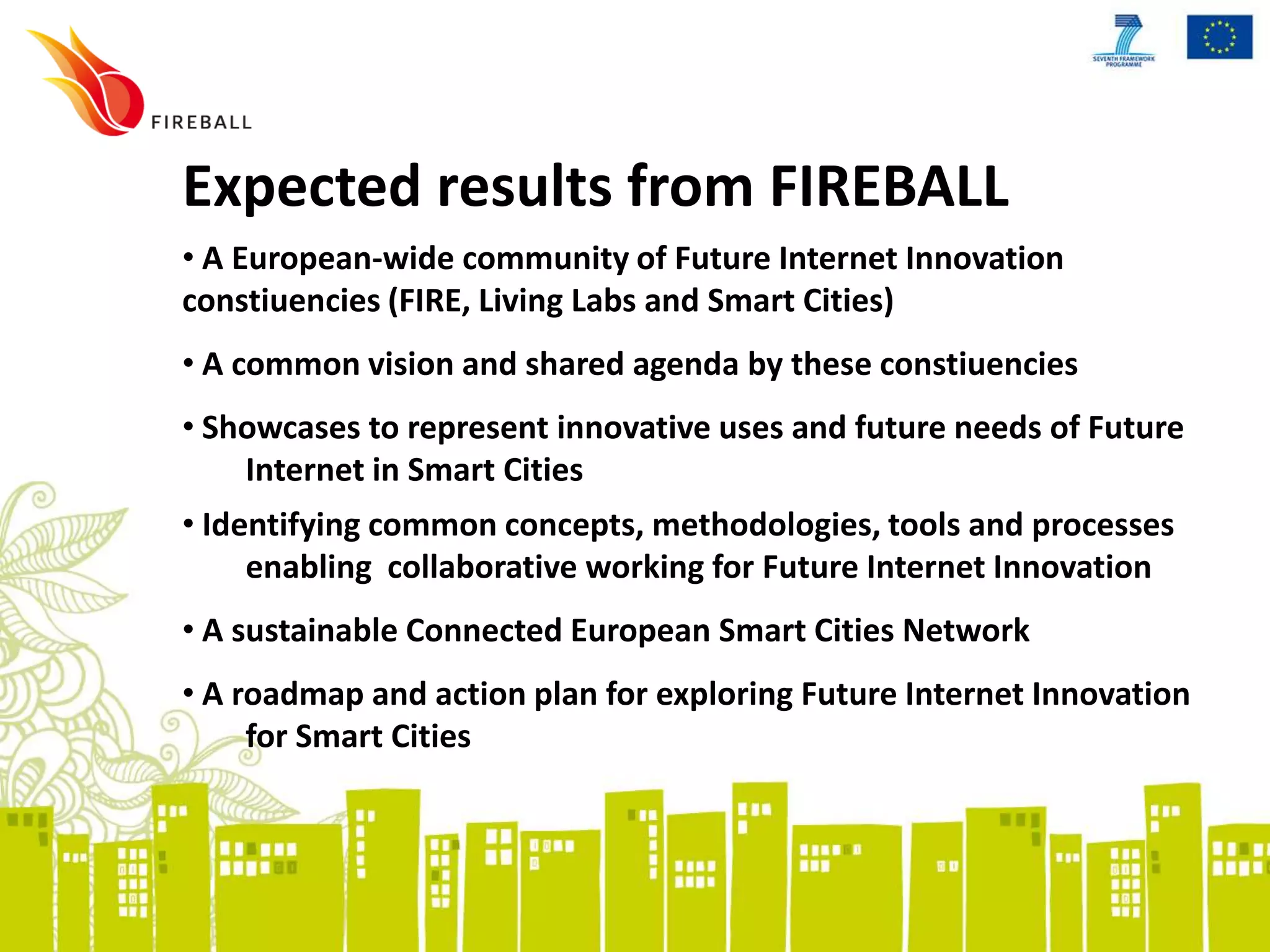Working Group Smart Cities – FIREBALL Summary March 2012 | PPTX