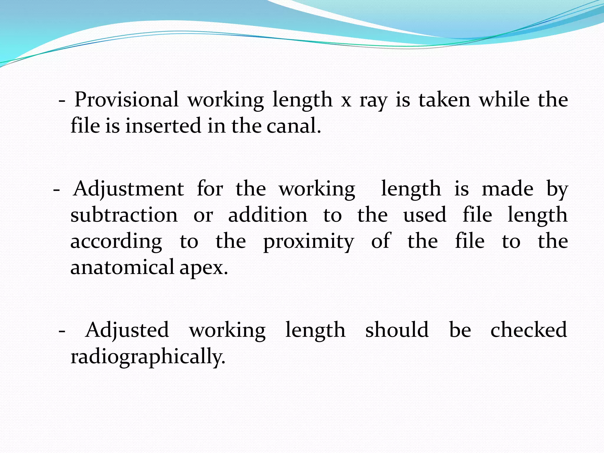 Working Length Determination Pptx
