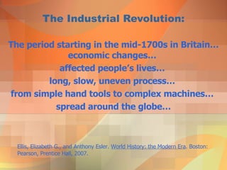 Working & Living Conditions Industrial Revo. | PPT