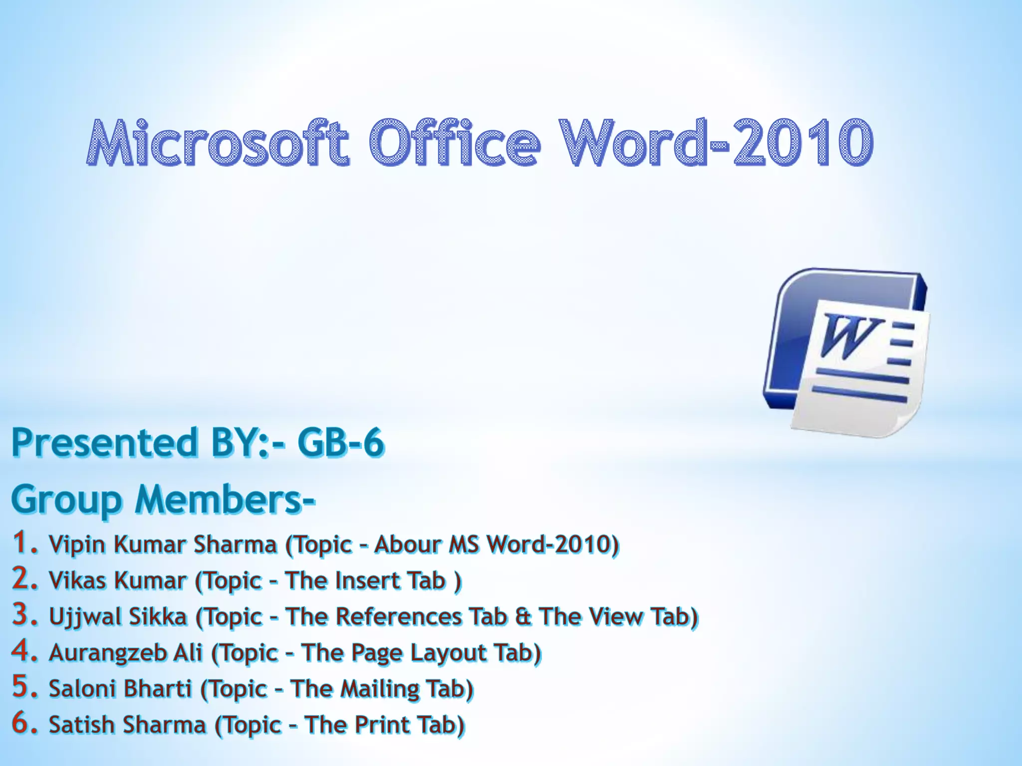 Working on-ms-word | PPTX